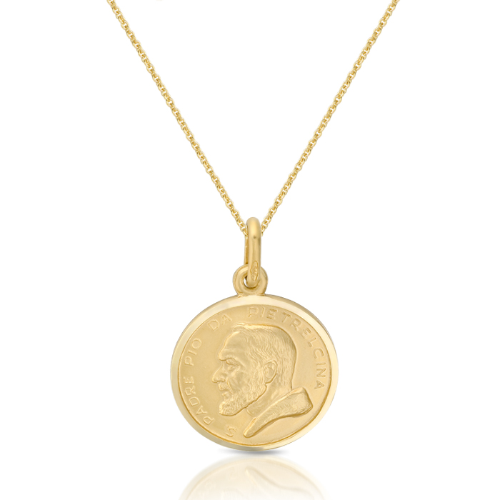 9ct Gold Padre Pio Medal-J11 - McCall Jewellers Dungannon Tyrone ...